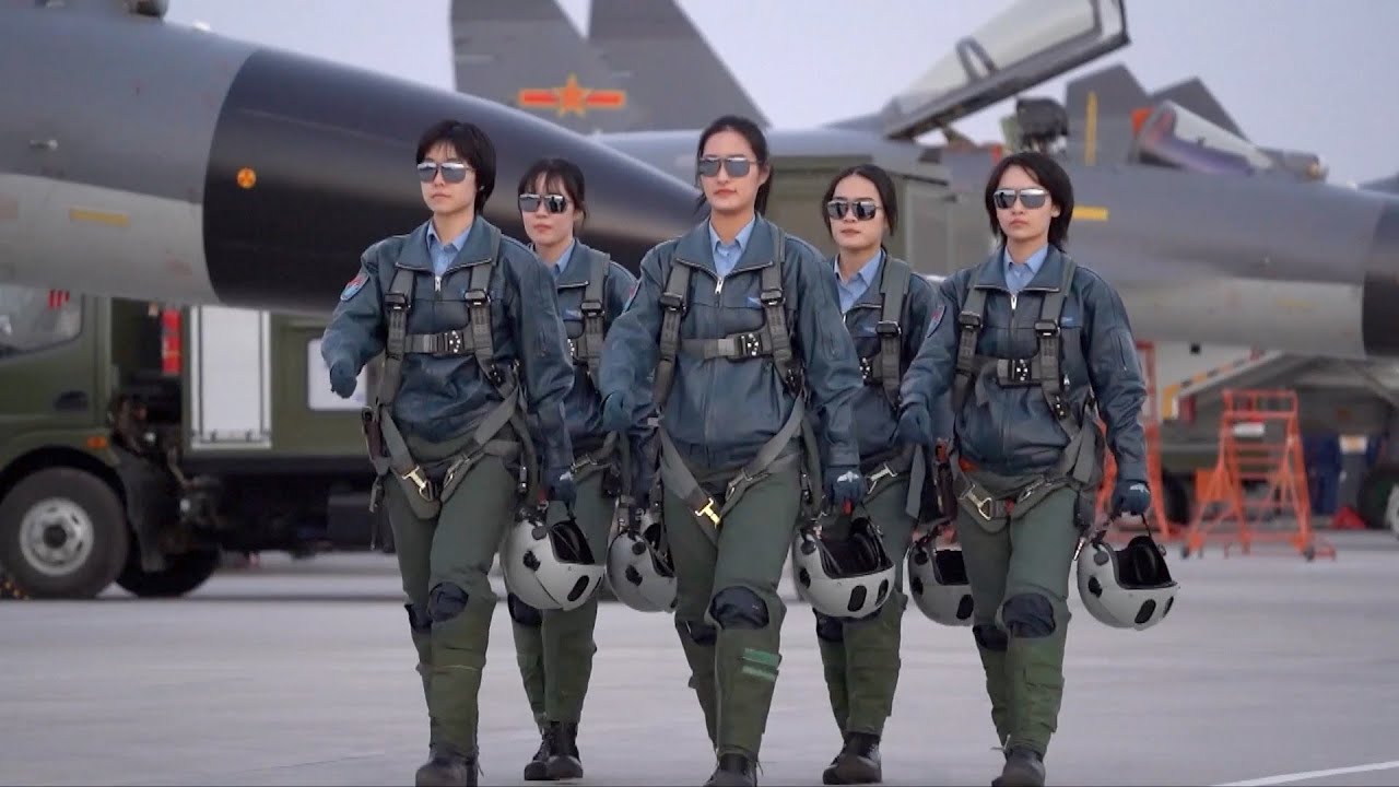 First batch of five female cadet pilots of J-11B fighter jet complete ...