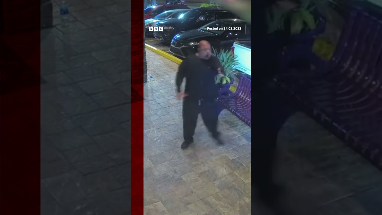 Bouncer tackles masked gunman trying to enter strip club in Florida. # ...