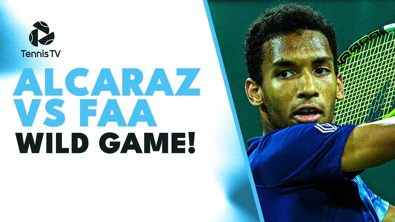 Carlos Alcaraz vs Felix Auger-Aliassime WILD Service Game! | Indian Wells 2023 Highlights - The ...