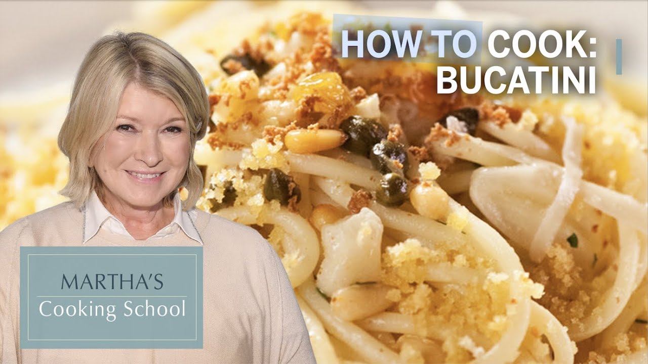 Martha's Bucatini with Breadcrumbs and Bottarga | Martha's Cooking ...