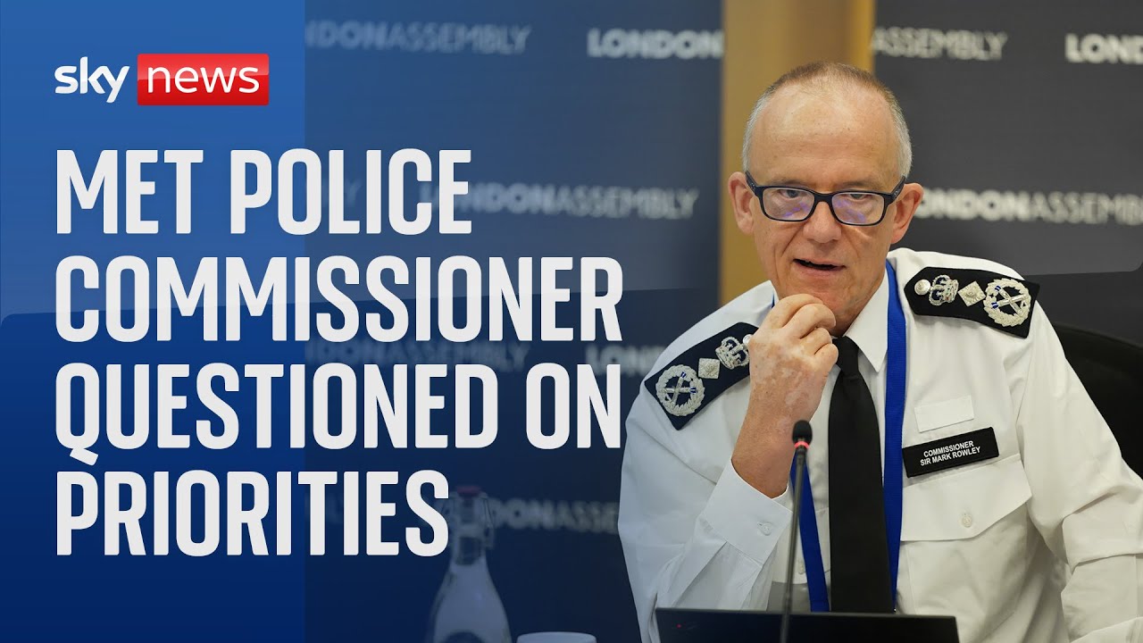 Watch Live: Metropolitan Police Commissioner Sir Mark Rowley questioned ...