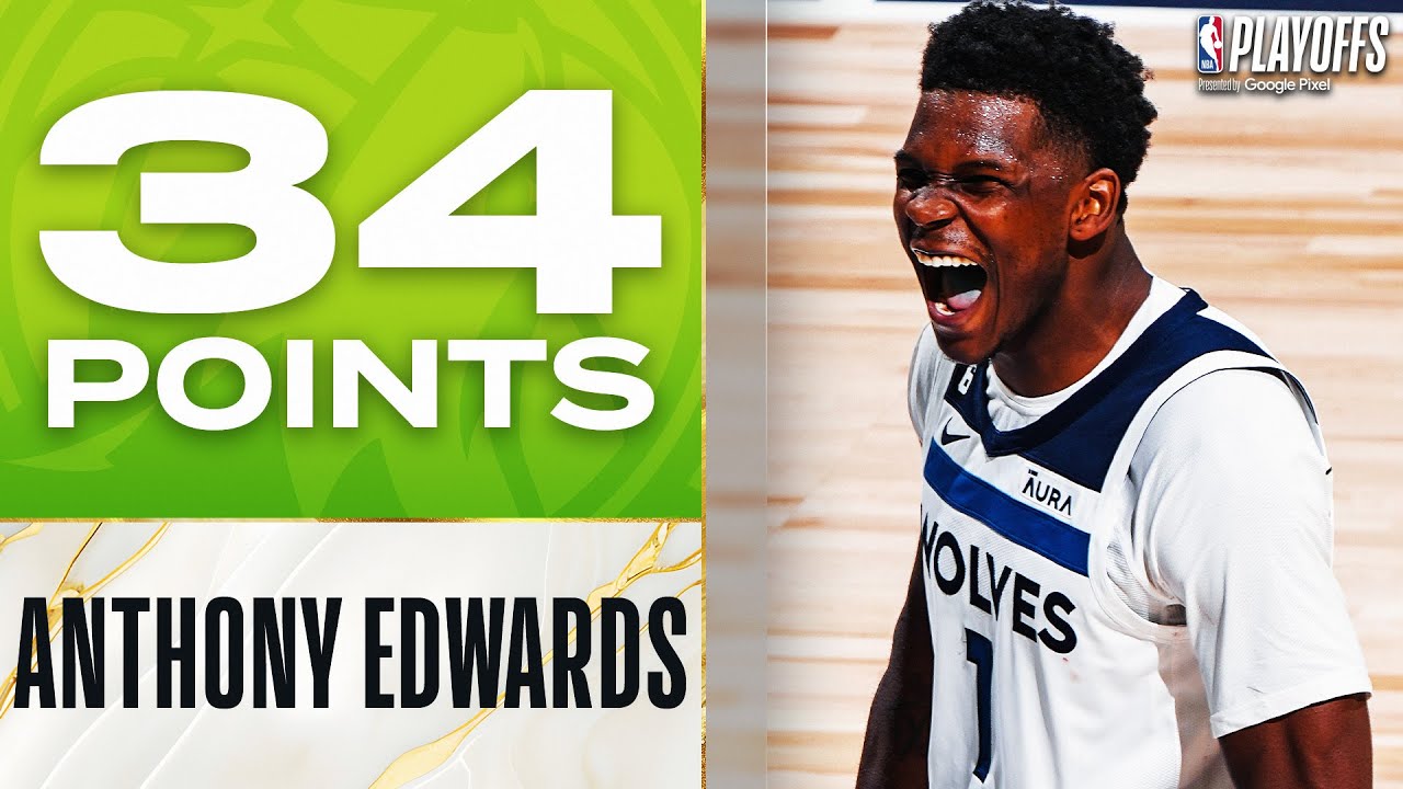 Anthony Edwards' CLUTCH 34 Point Game 4 Performance! | April 23, 2023 ...