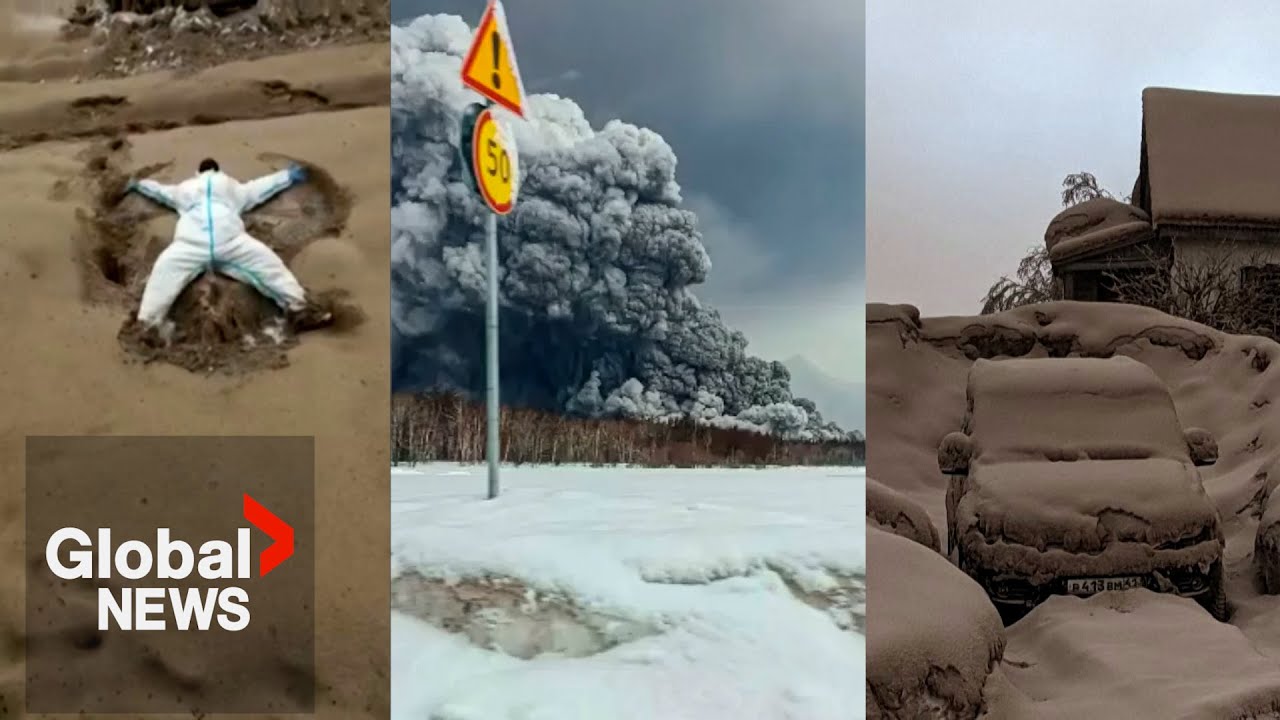 Russia volcano eruption spews ash cloud, covering towns in volcanic ...