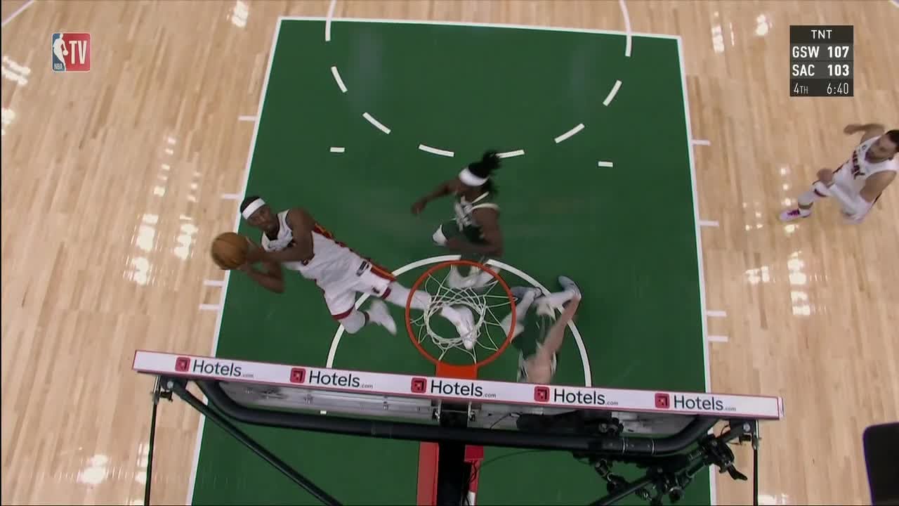 Jimmy Butler sends Game 5 to overtime with incredible shot off inbounds ...