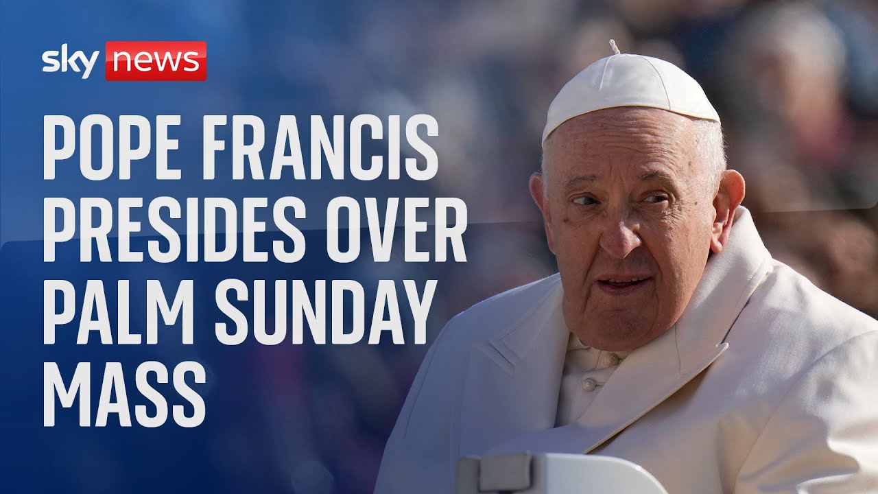 Watch live: Pope Francis presides over Palm Sunday Mass indoors at St ...