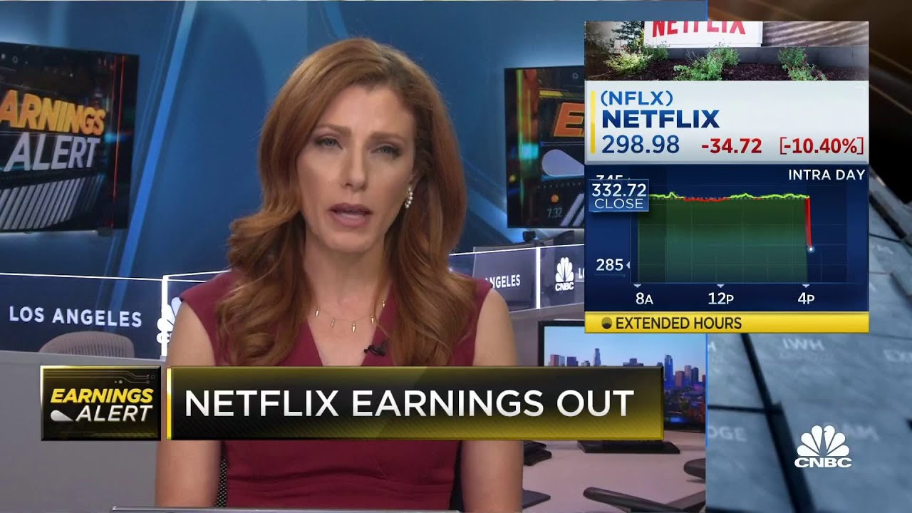 Netflix misses on revenue, beats on EPS, shares sink after report - The ...
