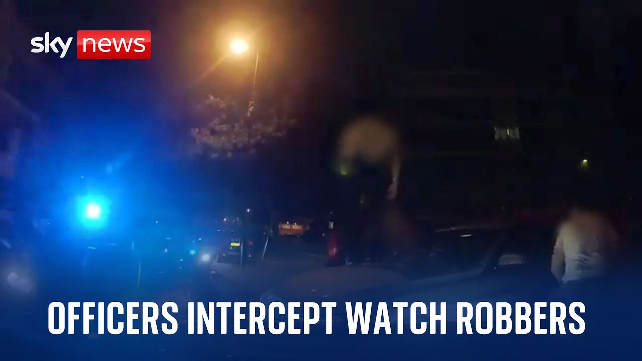 Watch the moment officers intercept watch robbers following violent ...