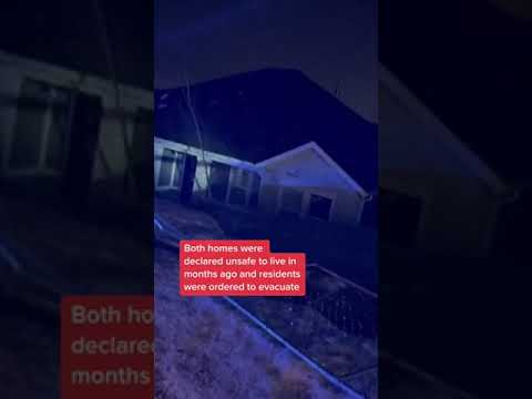 Moment homes collapse down a hill in Utah - The Global Herald