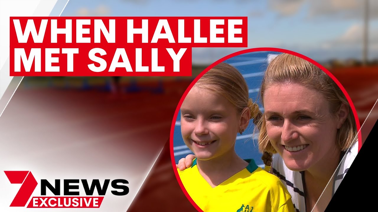 Sally Pearson meets with remarkable young athlete Hallee | 7NEWS - The ...