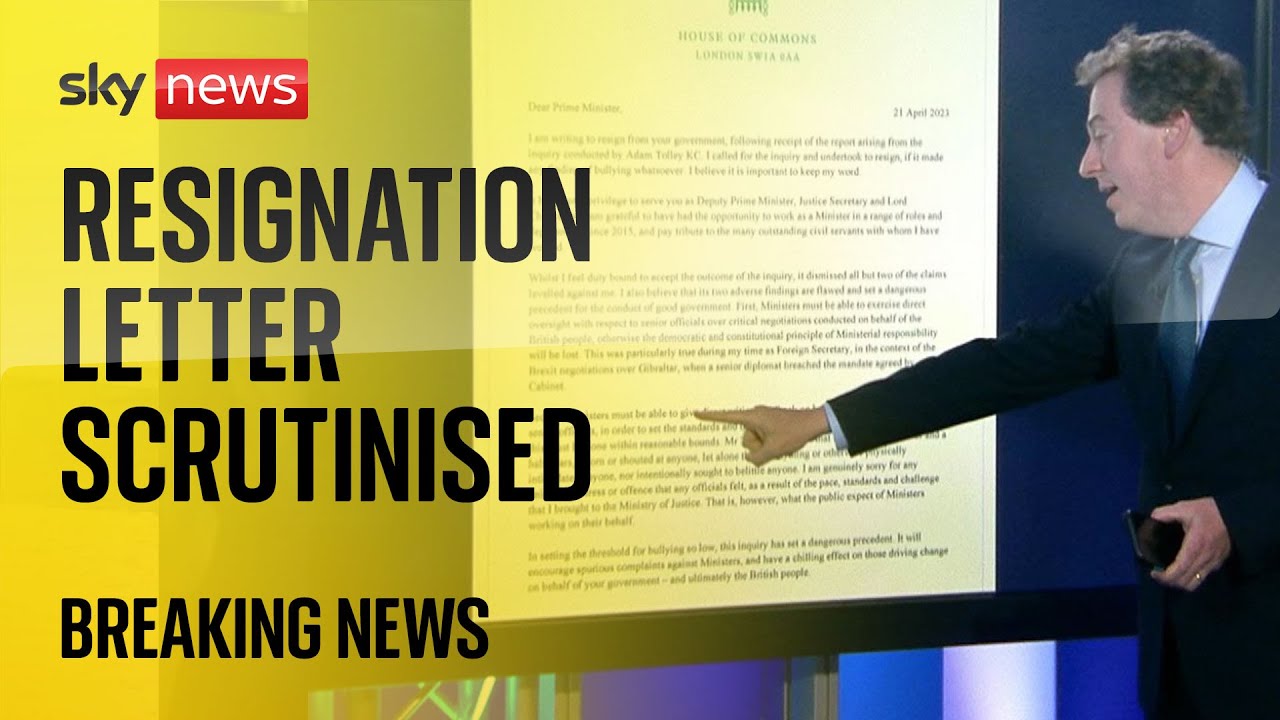 Raab Resigns: 'The inquiry set threshold for bullying so low ...