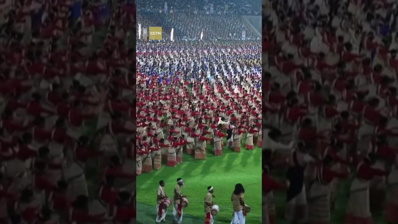 Over 11,000 dancers gather to set world record for largest Bihu dance ...