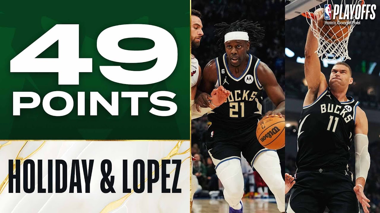 Jrue Holiday (24 PTS) & Brook Lopez (25 PTS) Combine for 49 Points In ...