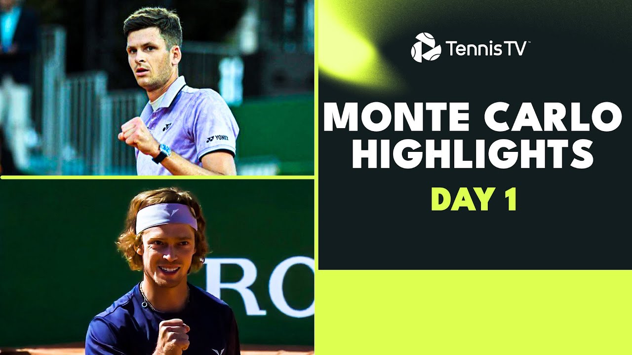 Hurkacz Battles Djere; Rublev, Khachanov & More Feature | Monte Carlo 2023 Highlights Day 1 ...