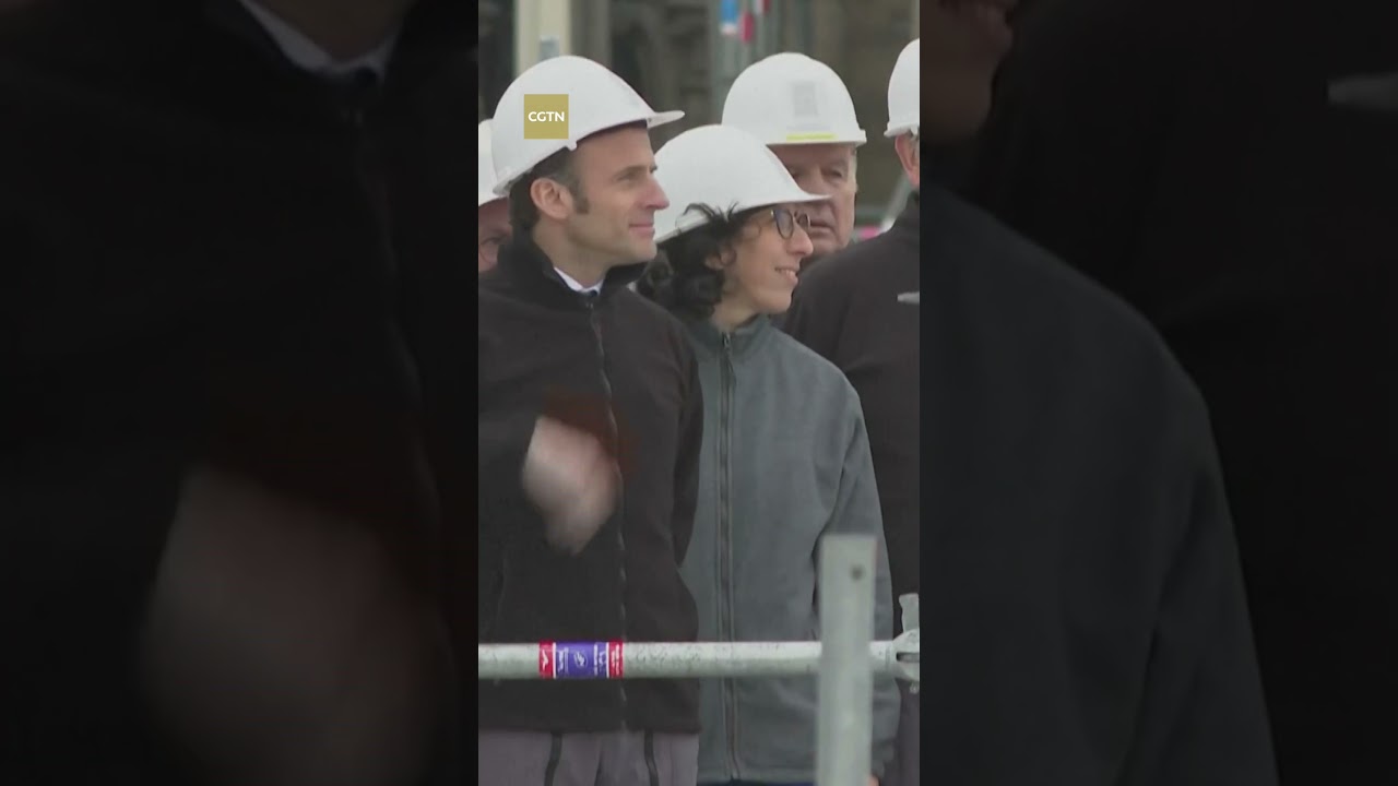 Macron visits Notre Dame Cathedral site, four years after fire - The ...