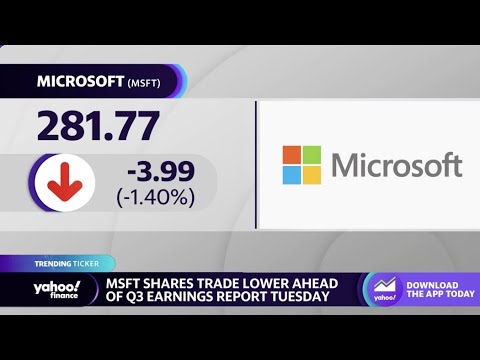 Microsoft stock trades lower ahead of Q3 earnings - The Global Herald