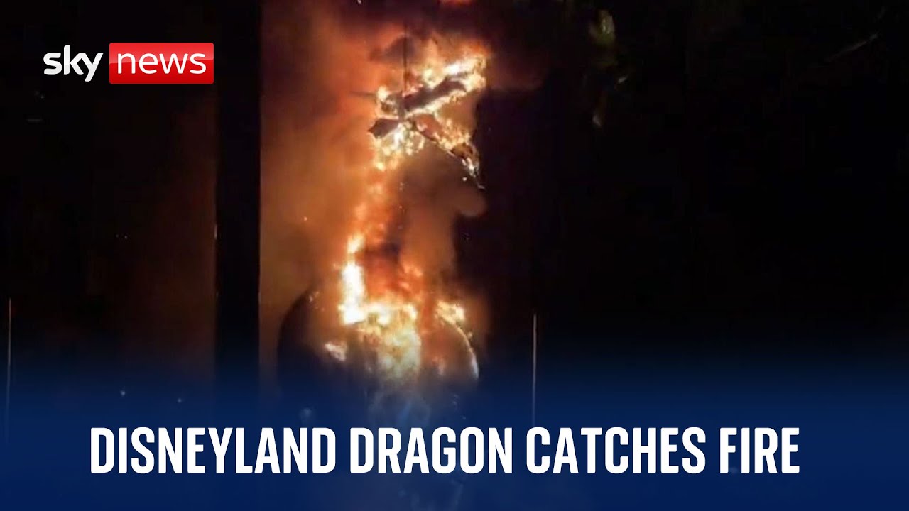 Huge Disneyland dragon catches fire during live performance - The ...