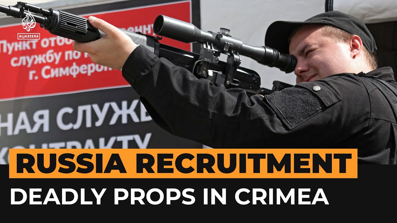 Guns and grenades entice Russian military recruits in Crimea | Al ...
