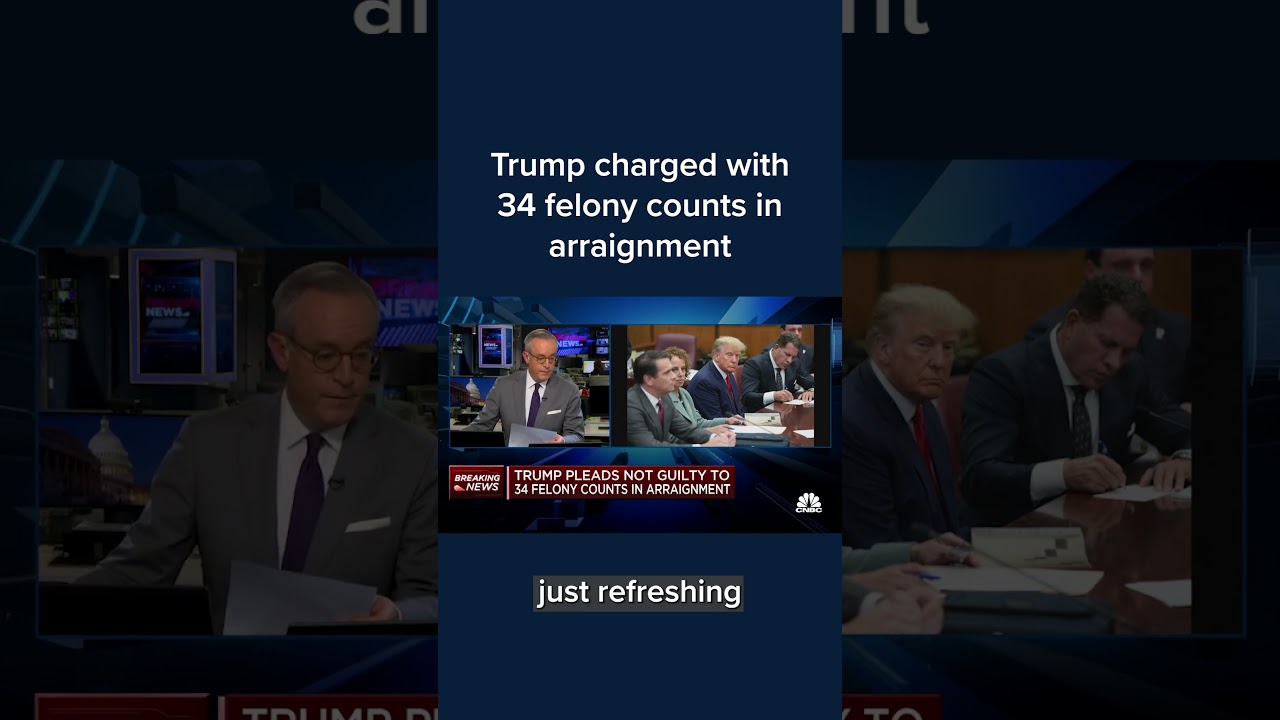 Trump charged with 34 felony counts in arraignment #Shorts - The Global ...