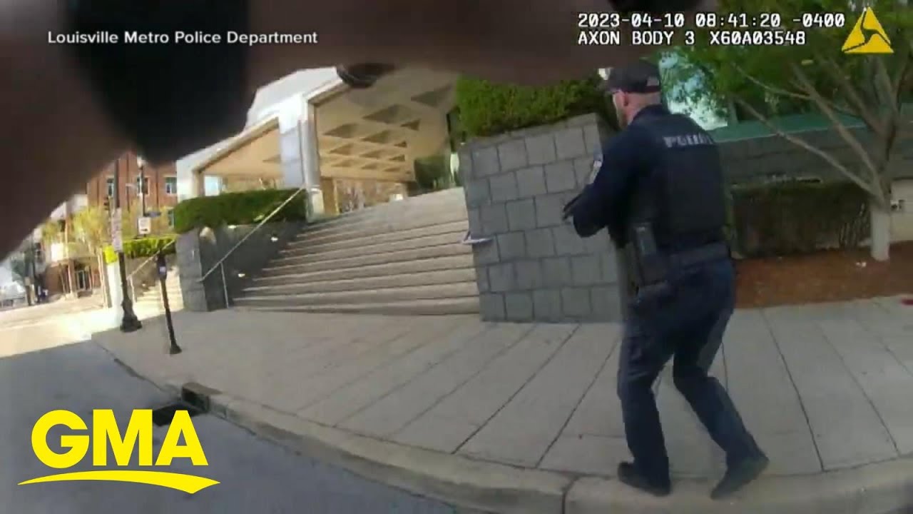 Body camera footage released of deadly Louisville bank shooting l GMA ...