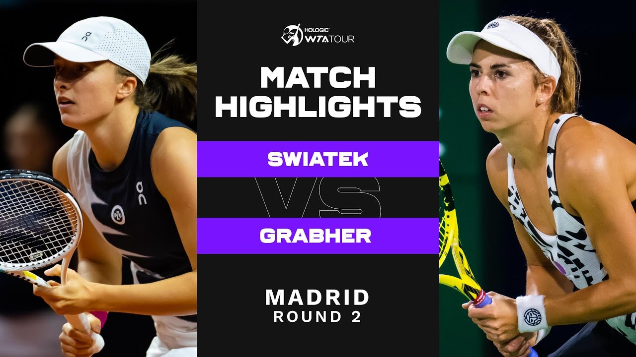 Iga Swiatek vs. Julia Grabher | 2023 Madrid Round 2 | WTA Match ...