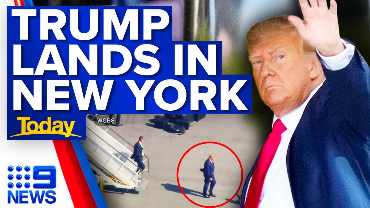 Former US president Donald Trump enters Trump Towers after landing in ...