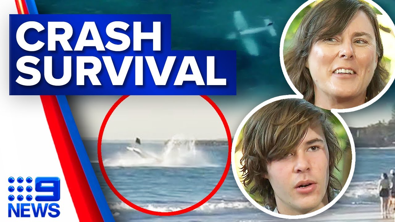 Mum and son recount plane crash into ocean at WA beach | 9 News ...