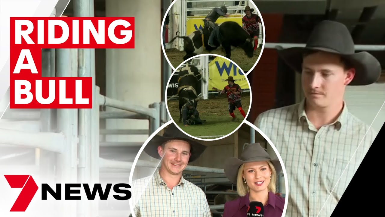 Bull rider Brendan Kelly at the Sydney Royal Easter Show | 7NEWS - The ...