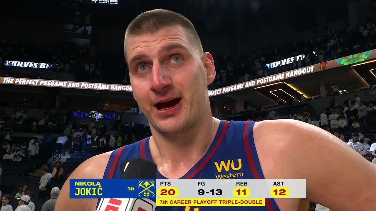 Nikola Jokic on how Nuggets can close out Wolves up 3-0: 'Same mindset ...