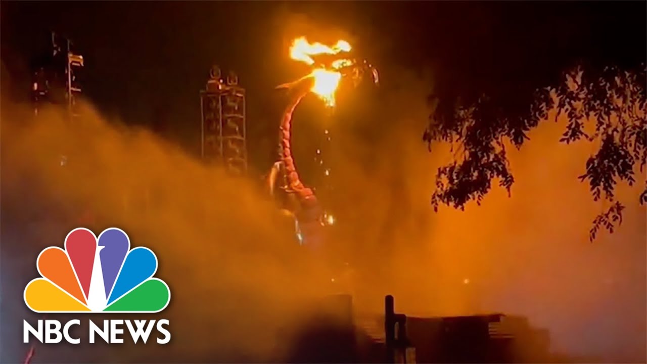 Watch: Videos show Disneyland animatronic dragon catching fire - The ...