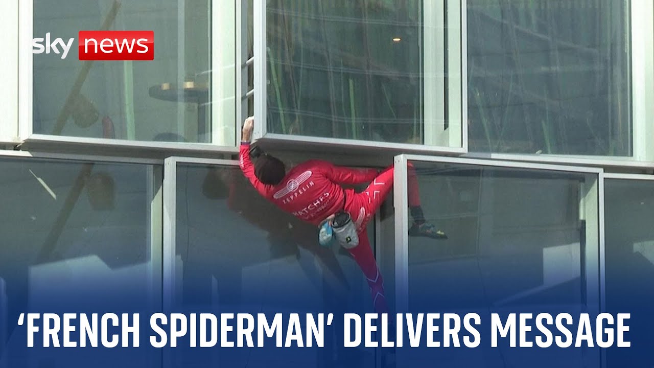 France protests: 'French Spiderman' scales skyscraper to send message ...