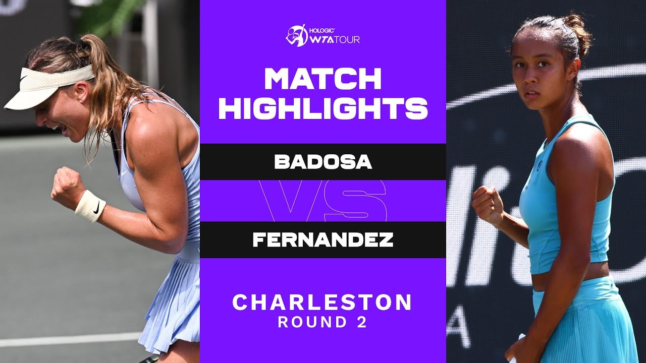 Paula Badosa vs. Leylah Fernandez | 2023 Charleston Round 2 | WTA Match ...