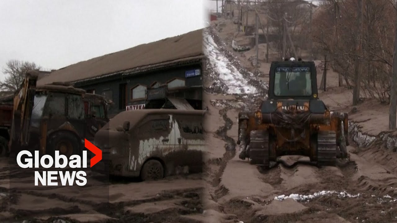 Russian crews clean up ash as residents try to dig out after volcano ...