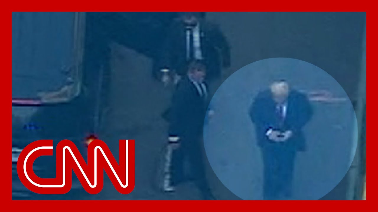 Aerial video shows Trump arrive for arraignment - The Global Herald