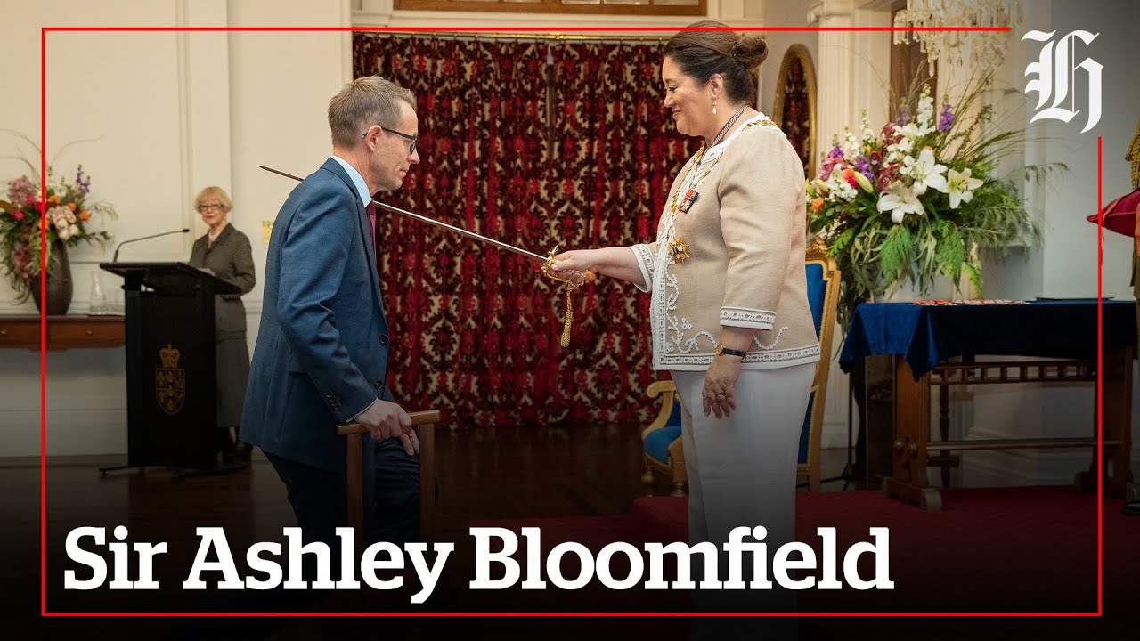 Watch the moment Ashley Bloomfield is knighted by Governor-General Dame ...