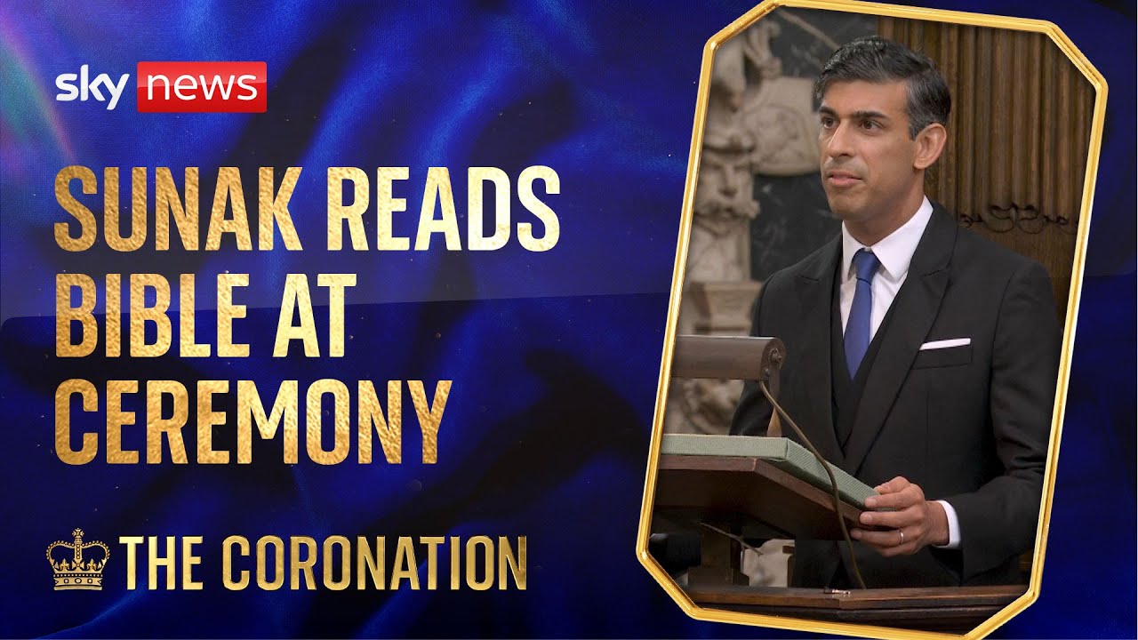 King's Coronation: Prime Minister Rishi Sunak reads Bible passage - The ...