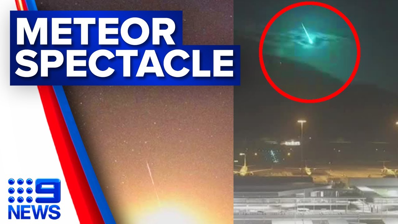 Moment meteor lights up night sky in Queensland | 9 News Australia ...