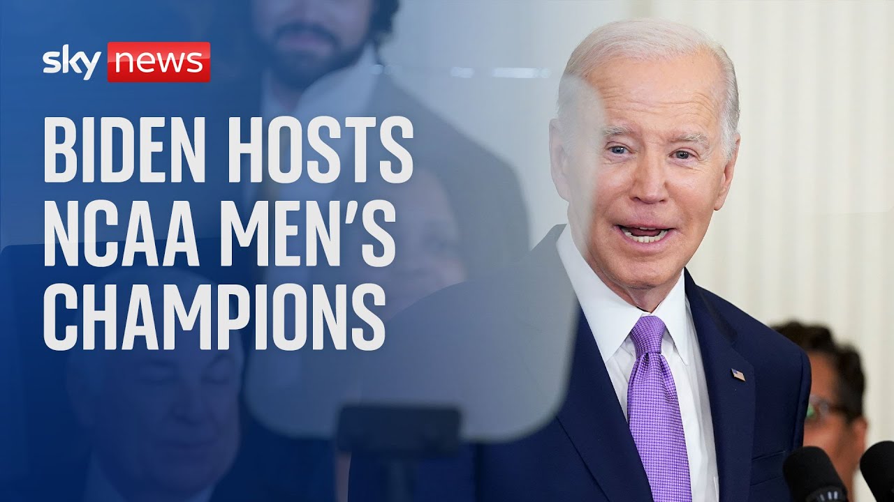 Watch live as Bidens host men's NCAA basketball champions, University ...