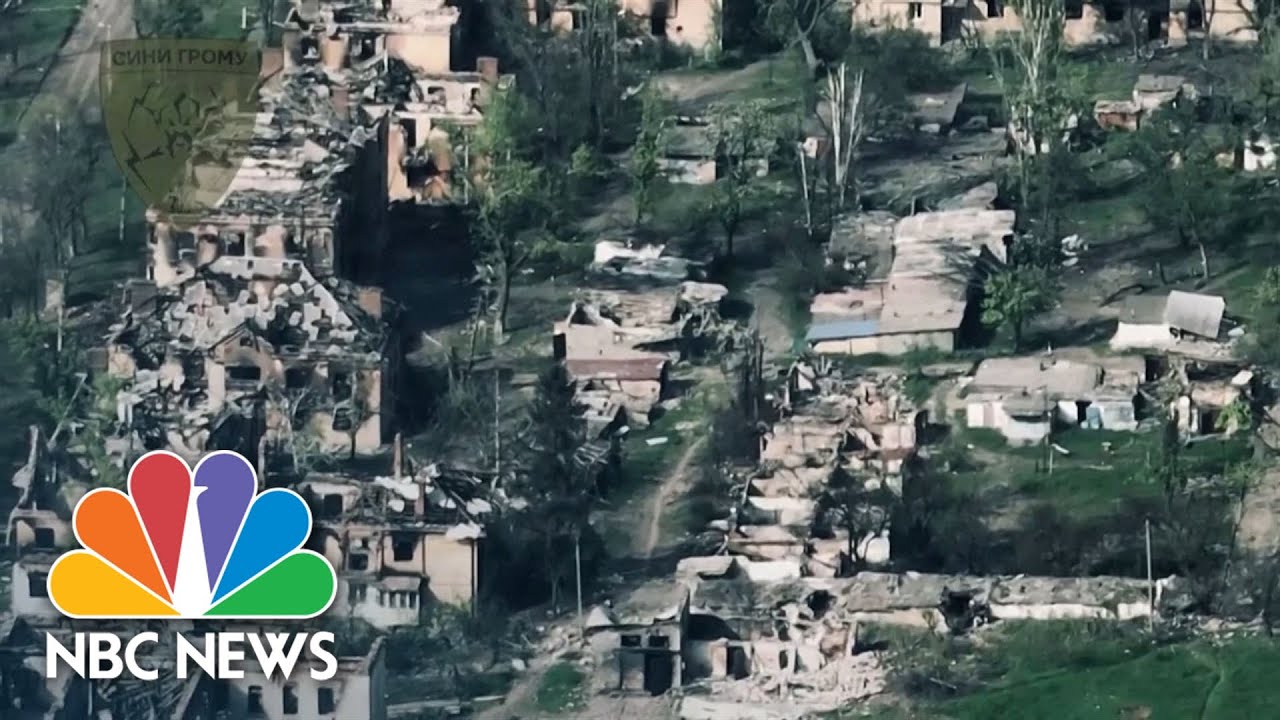 Drone video shows artillery shell exploding in western Bakhmut - The ...