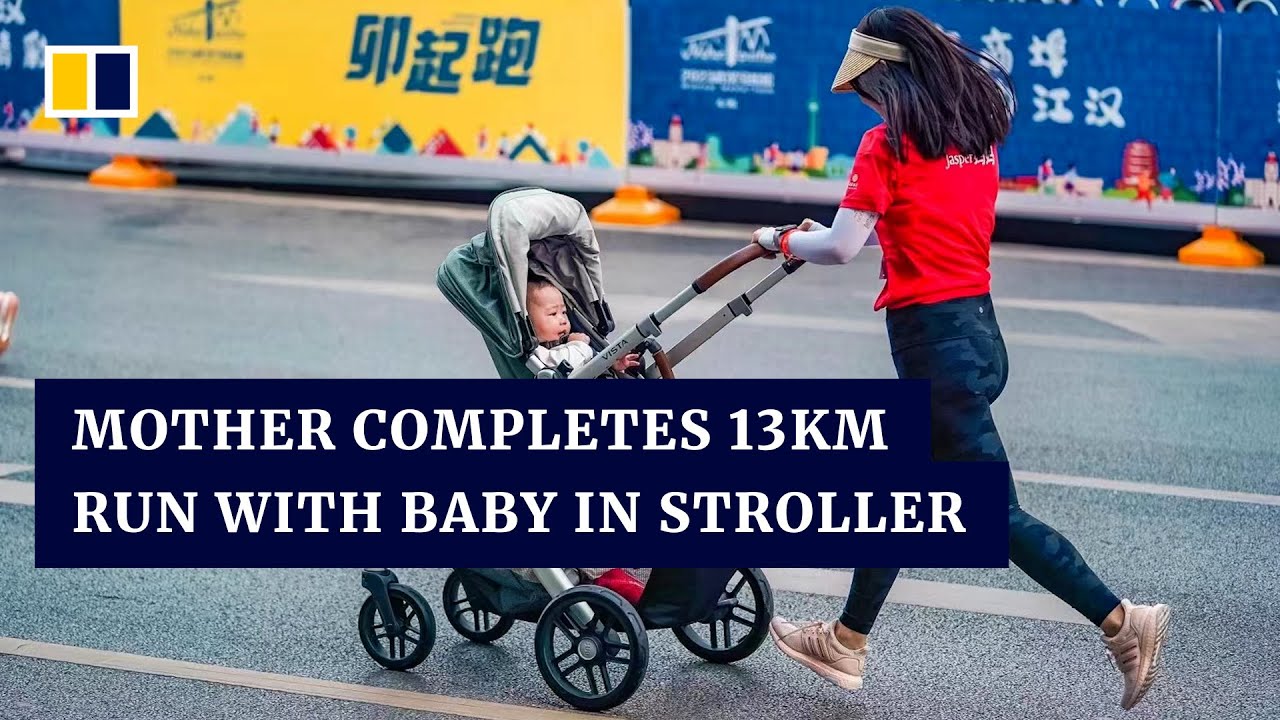 Chinese mother completes 13km run with baby in stroller - The Global Herald