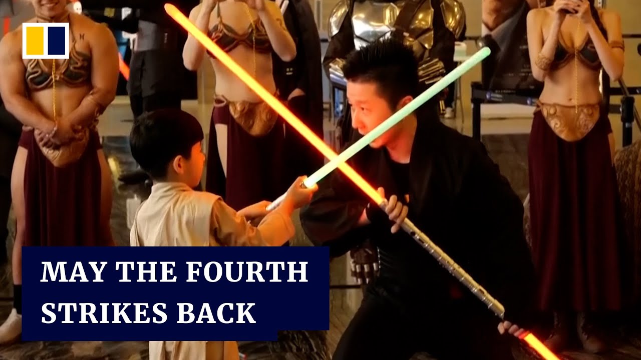 ‘May the Force be with you’: lightsaber duels thrill film fans in Taipei on ‘Star Wars Day ...