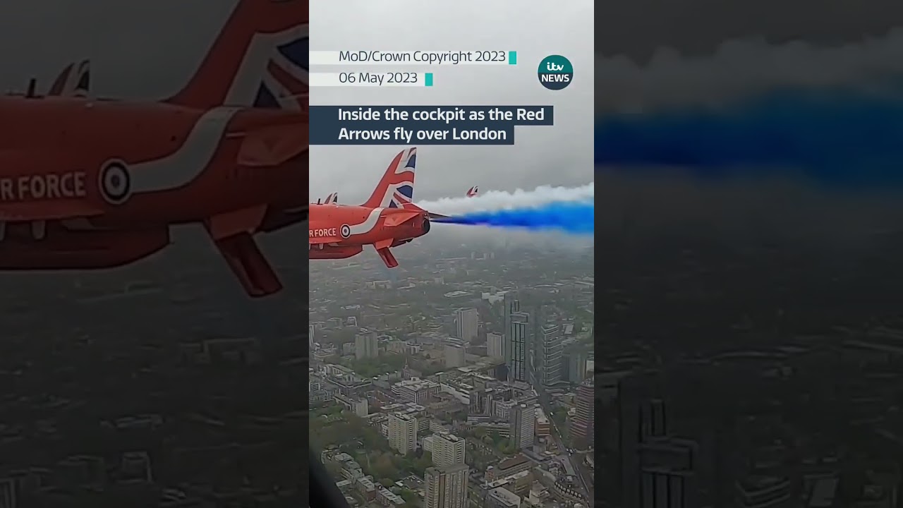 Inside the cockpit as the Red Arrows fly over London #itvnews # ...