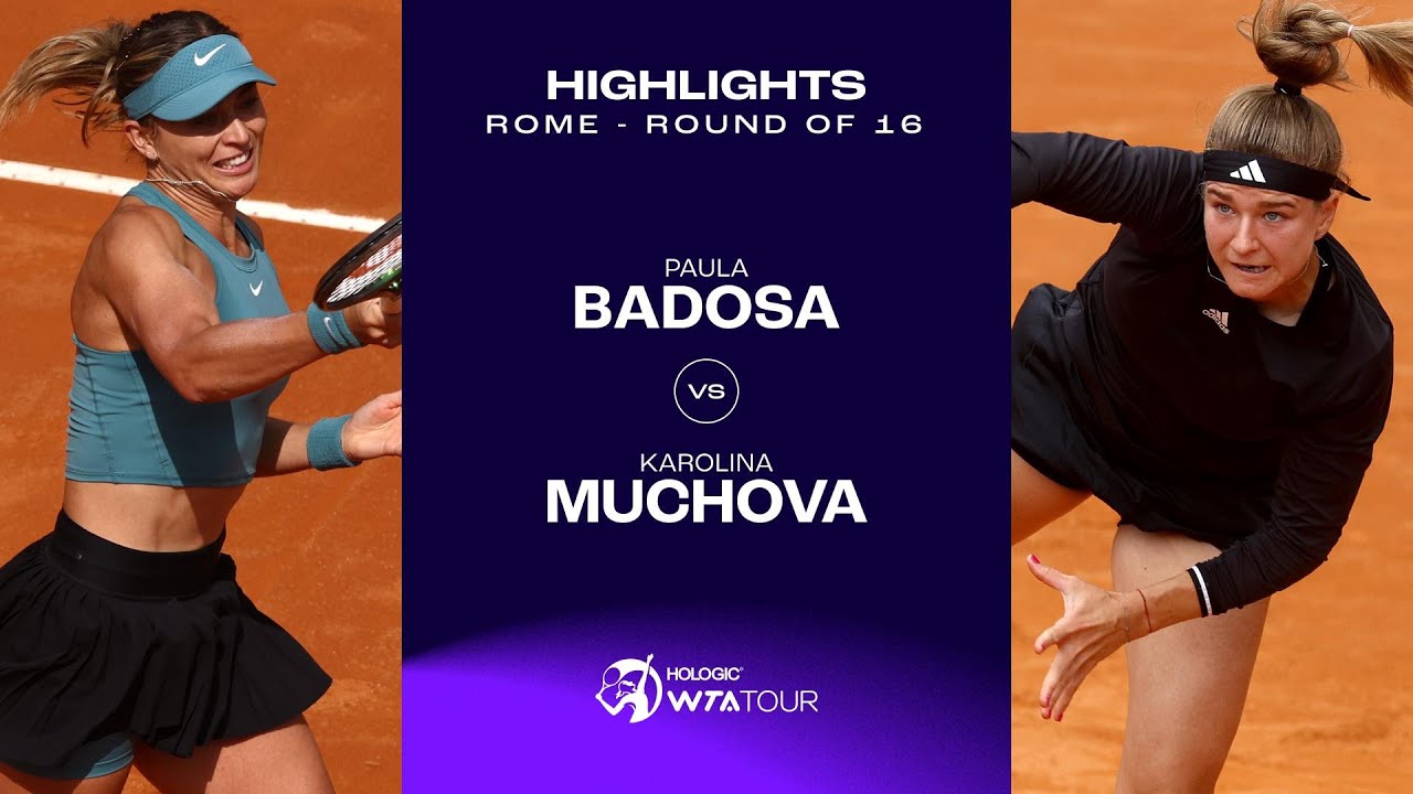Paula Badosa vs. Karolina Muchova | 2023 Rome Round Of 16 | WTA Match ...