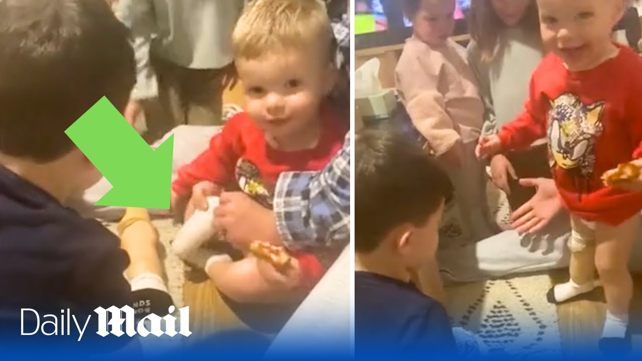 Baby boy laughs after trying on prosthetic leg for first time - The ...