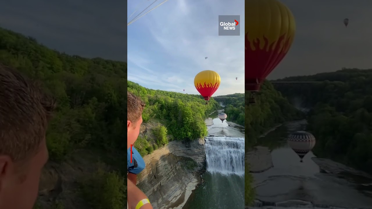 Hot air balloons soar over New York state park for Memorial Day ...