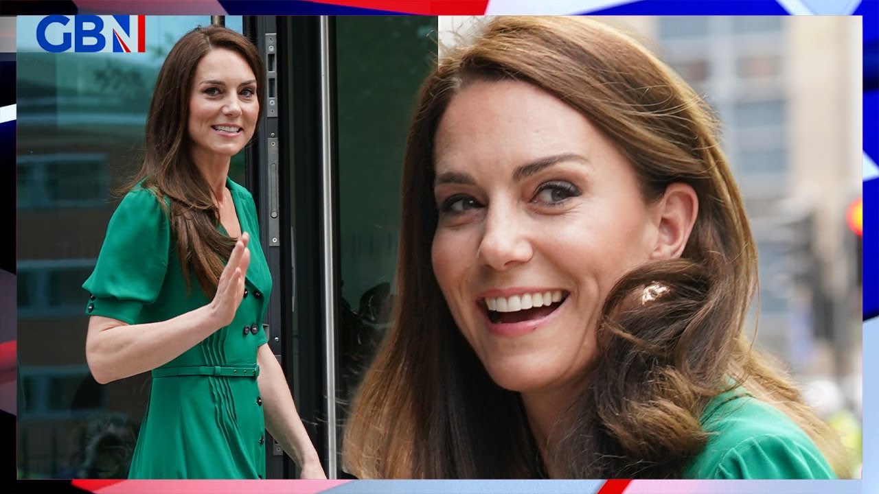 Kate Middleton STUNS in green dress during visit to mental health ...
