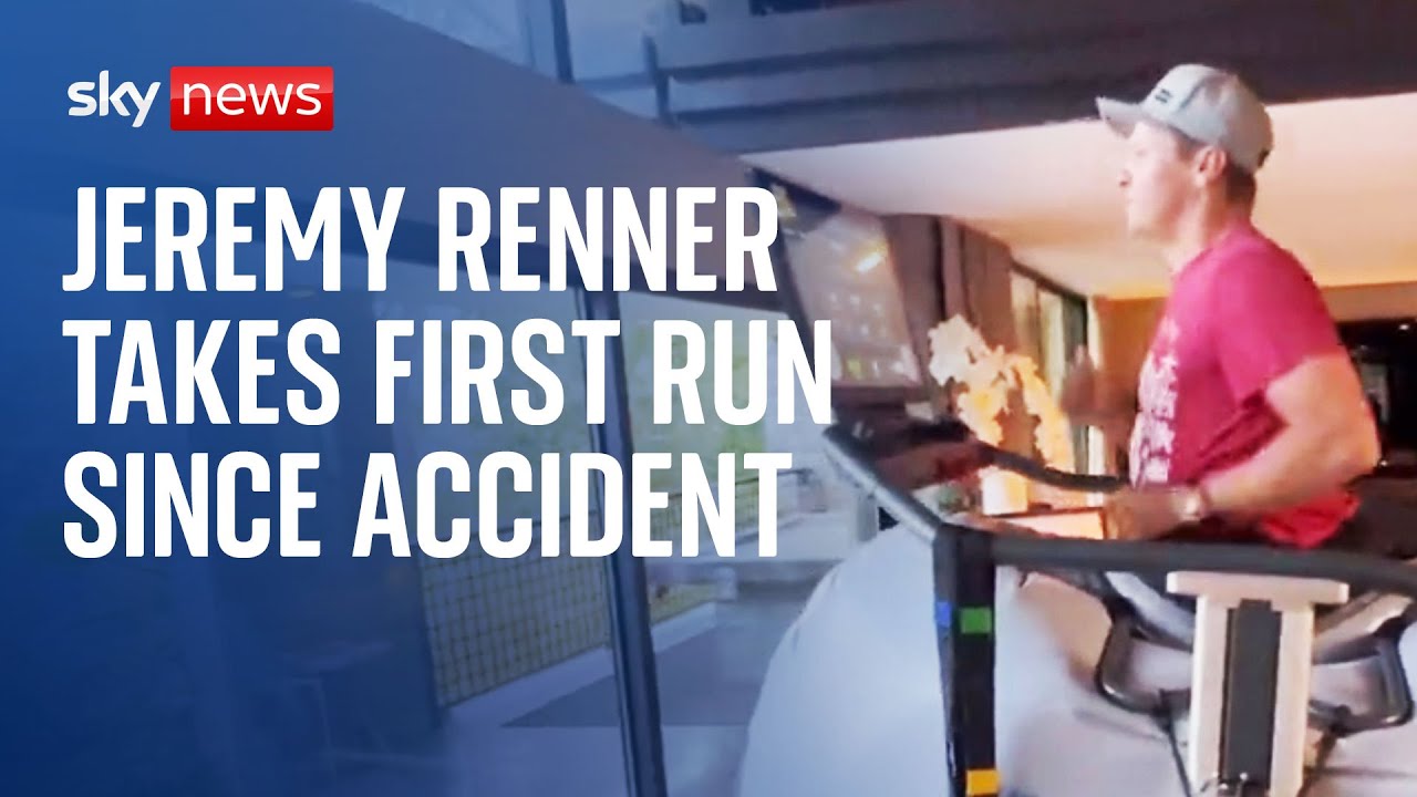 Jeremy Renner takes his first jog since near-fatal snow plough accident ...