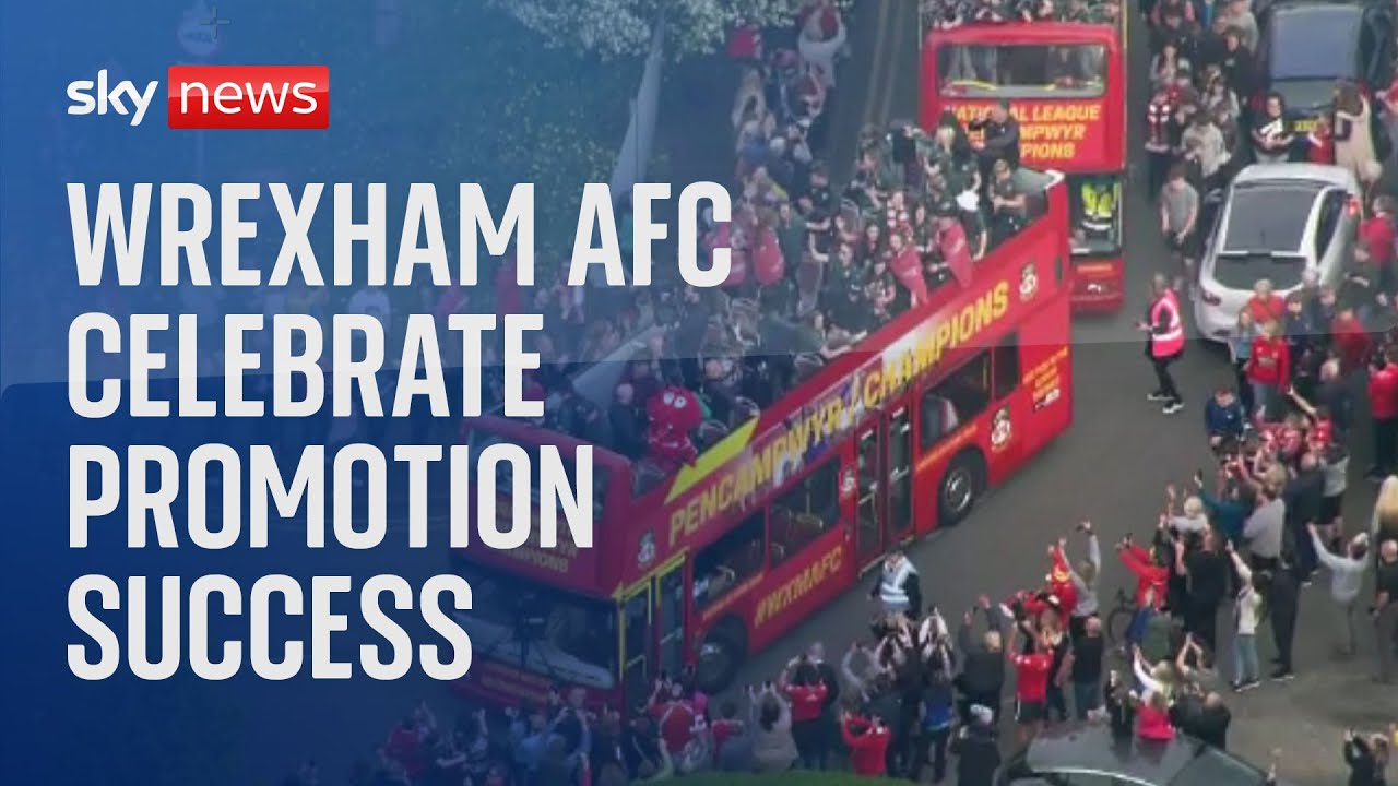Watch live: Wrexham AFC celebrate promotion success with bus parade ...