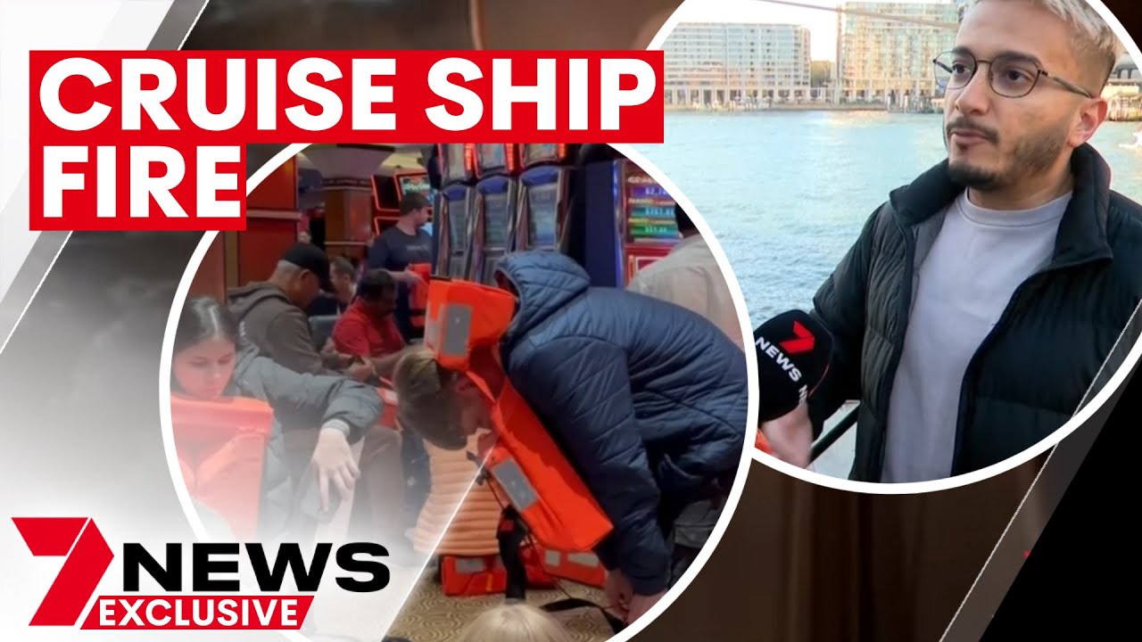 Fire on board P&O Cruise’s Pacific Adventure cruise ship, near New ...