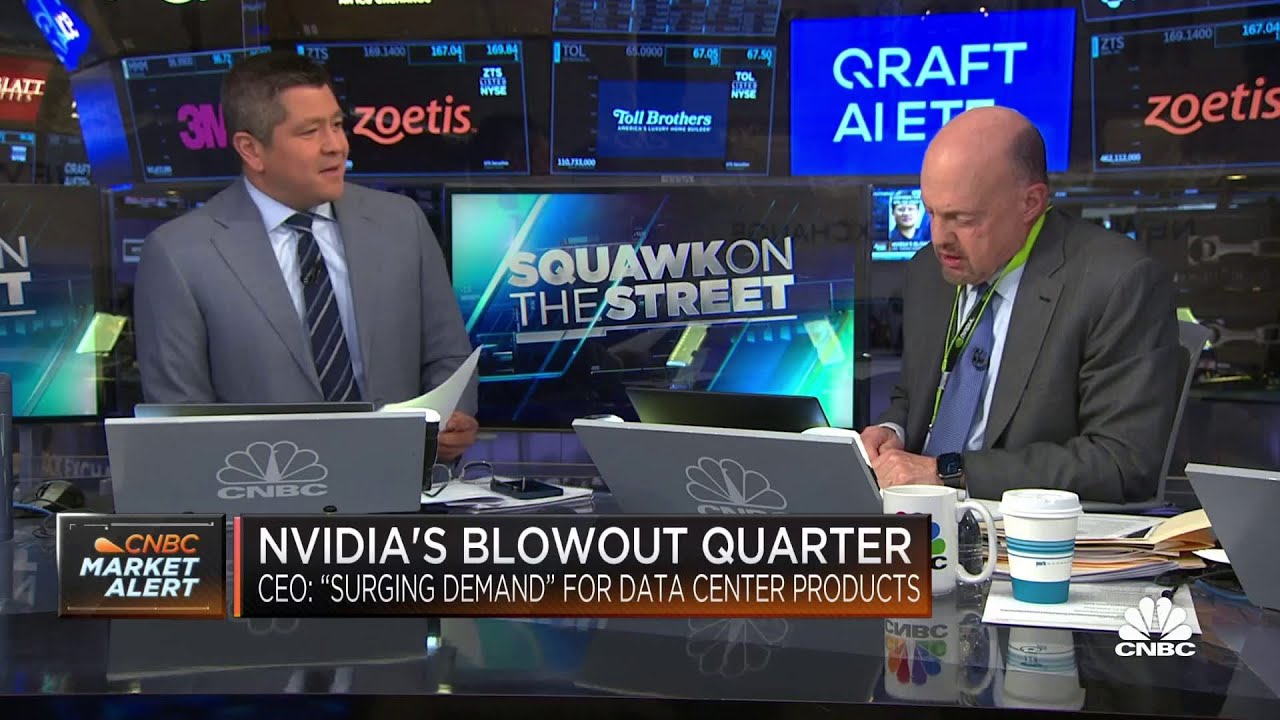 Jim Cramer on Nvidia's blowout quarter: I'm in awe of CEO Jensen Huang ...