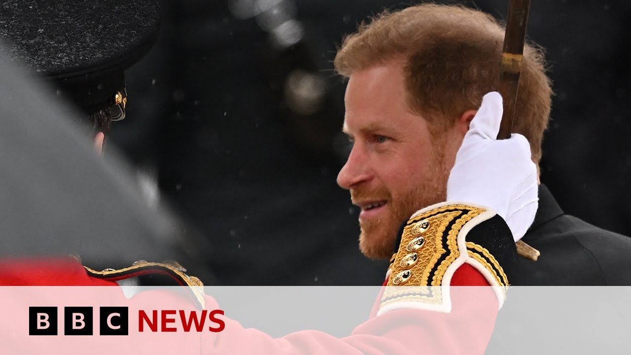 Prince Harry arrives at King Charles's Coronation in Westminster Abbey ...